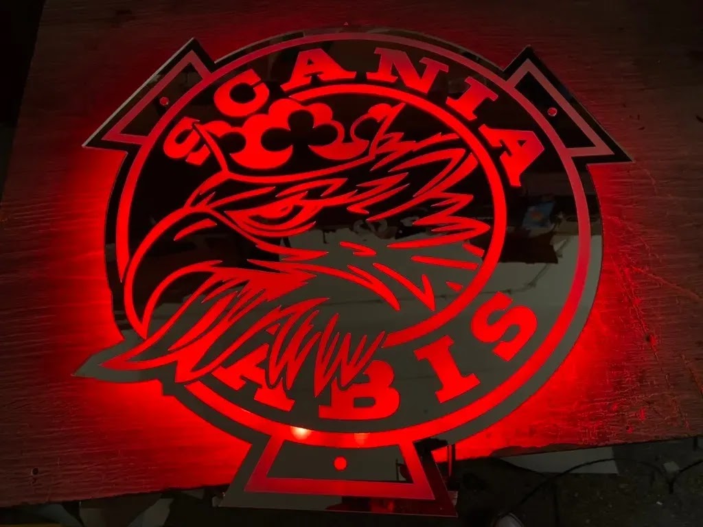 LED light sign/mirror, SCANIA VABIS - RGB 24V – MDA TRUCK AS